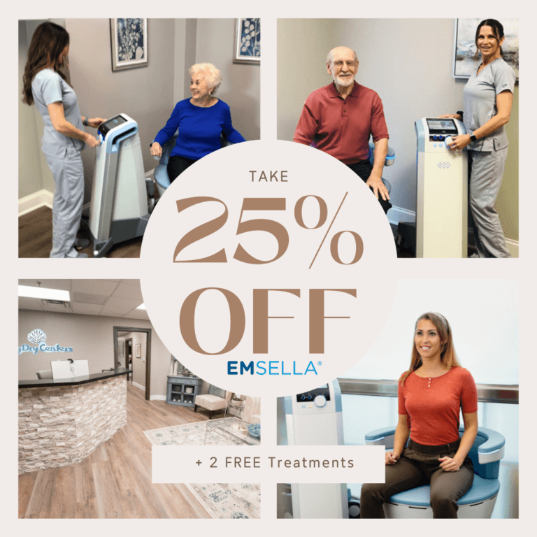 25% Off Emsella Treatment Package + 2 Free Treatments | StayDry Med Centers